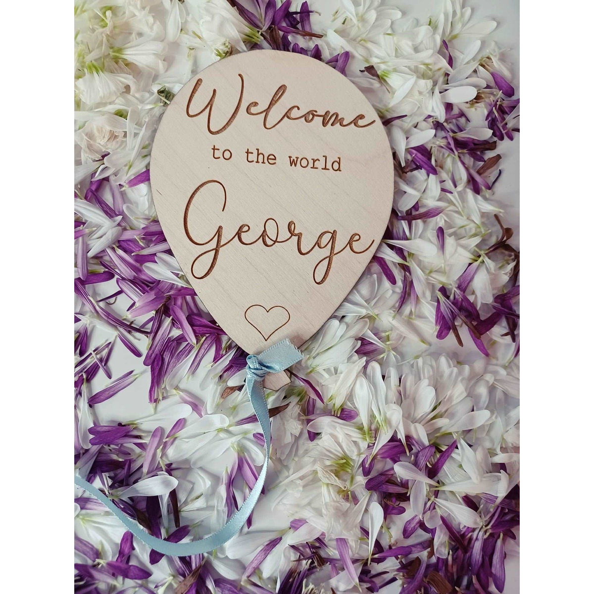 Balloon-Shaped Personalised Baby Annoucement Sign | Buy Baby Arrival ...